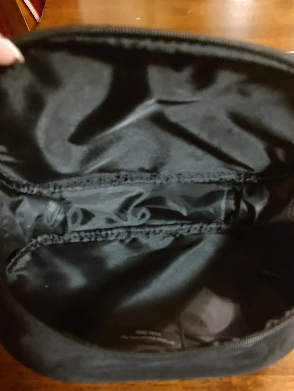 Lancome | Bags | Lancome Black With White Rose Cosmetic Pouch | Poshmark